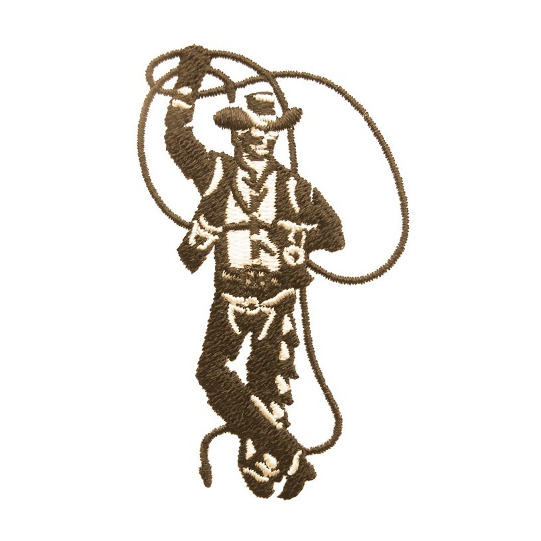 Roping Cowboy Embroidery Design Instant Download PES DST - Etsy