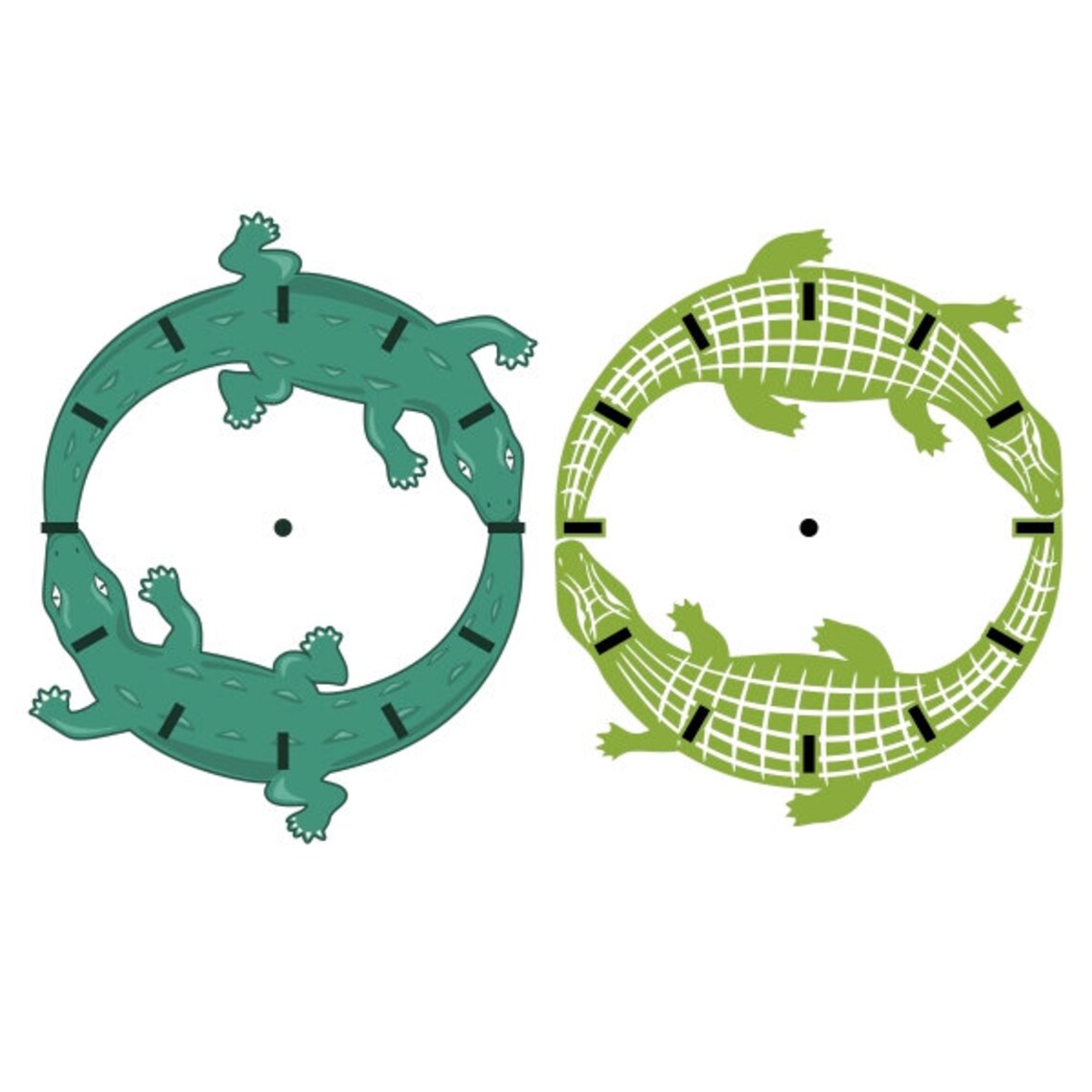 Crocodile Circle Cuttable Design SVG PNG DXF & Eps Designs - Etsy