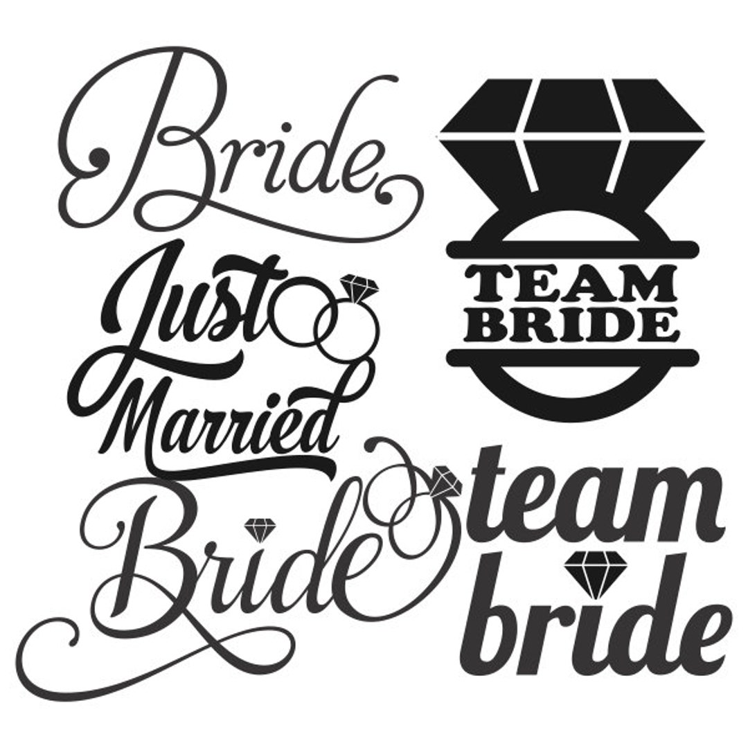 Team Bride Cuttable Design SVG PNG DXF & Eps Designs Cricut Cameo File ...