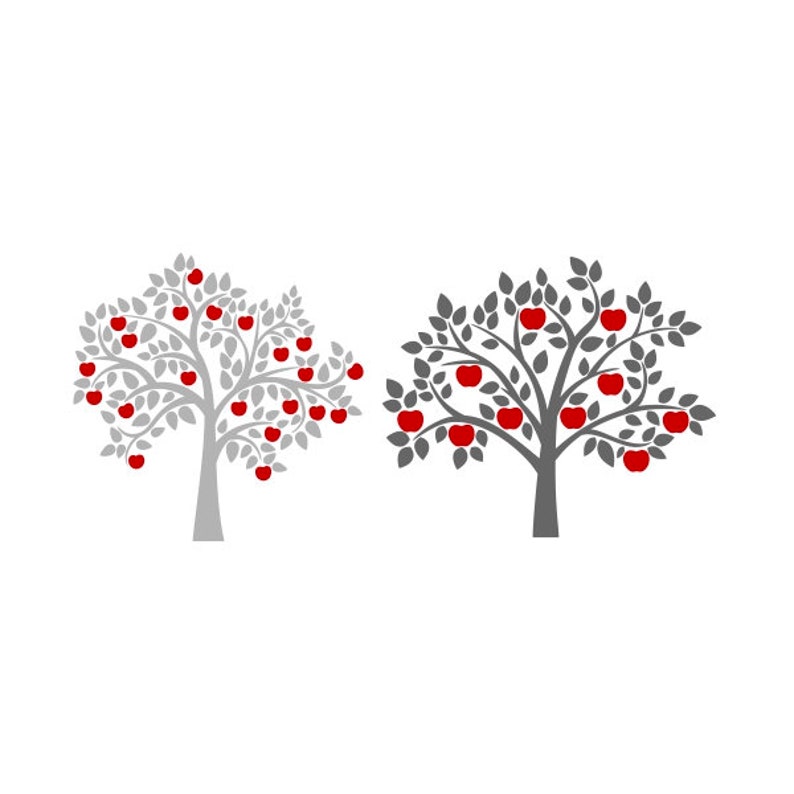 Apple Trees Cuttable Design SVG PNG DXF & Eps Designs Cricut | Etsy