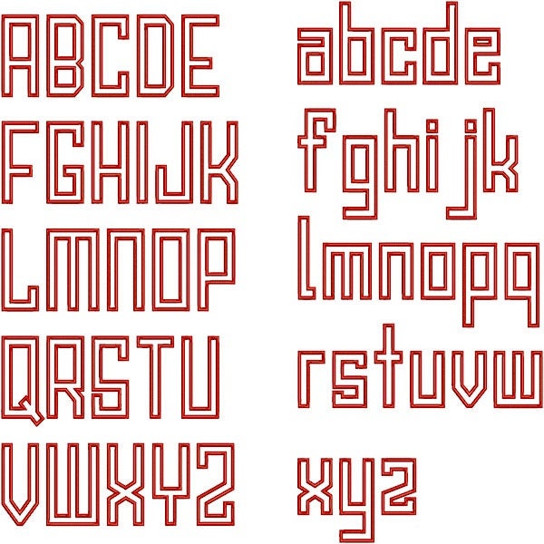 Modern Block Applique Machine Embroidery Font PES DST BX | Etsy