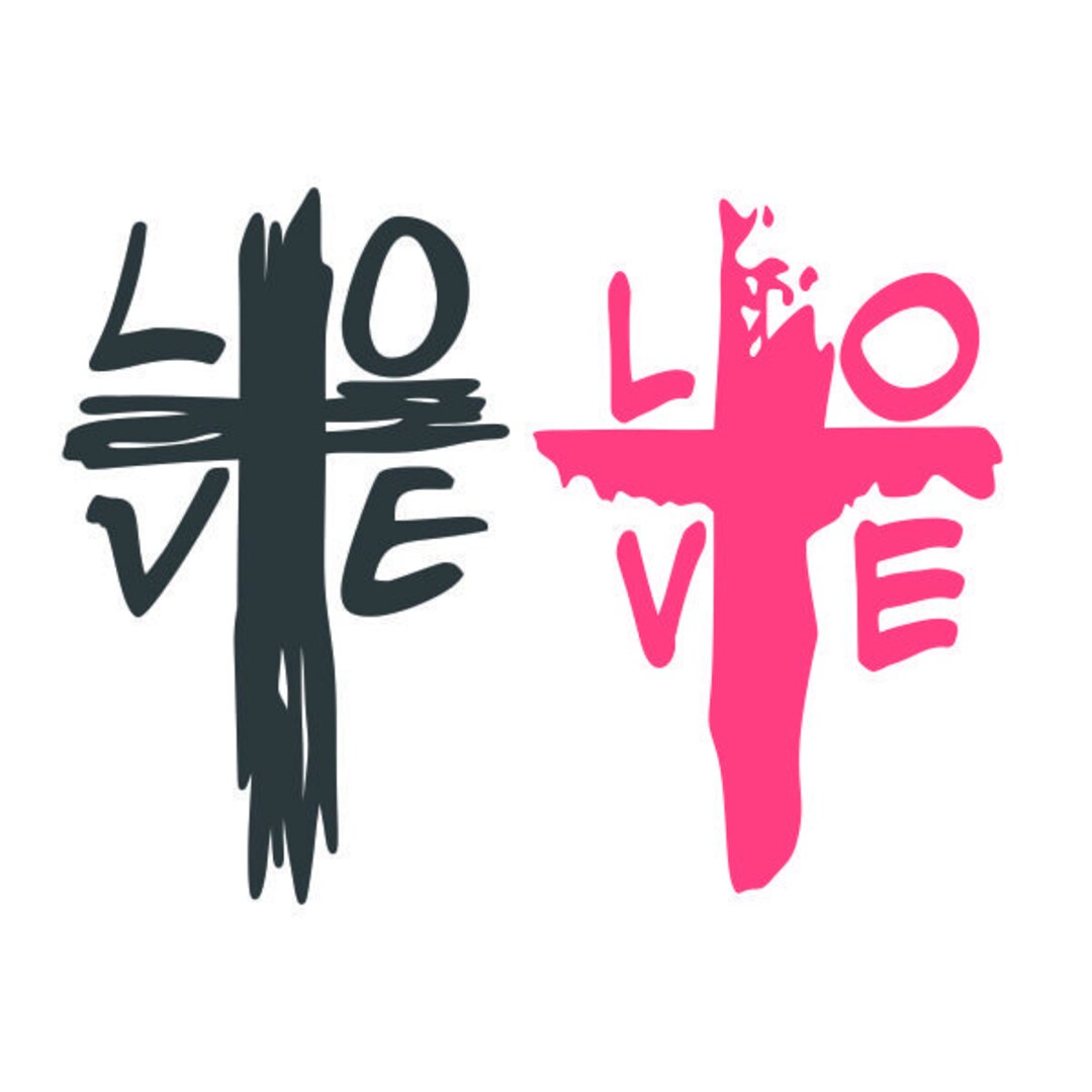 Love Cross Cuttable Design SVG PNG DXF & Eps Designs Cricut Cameo File ...