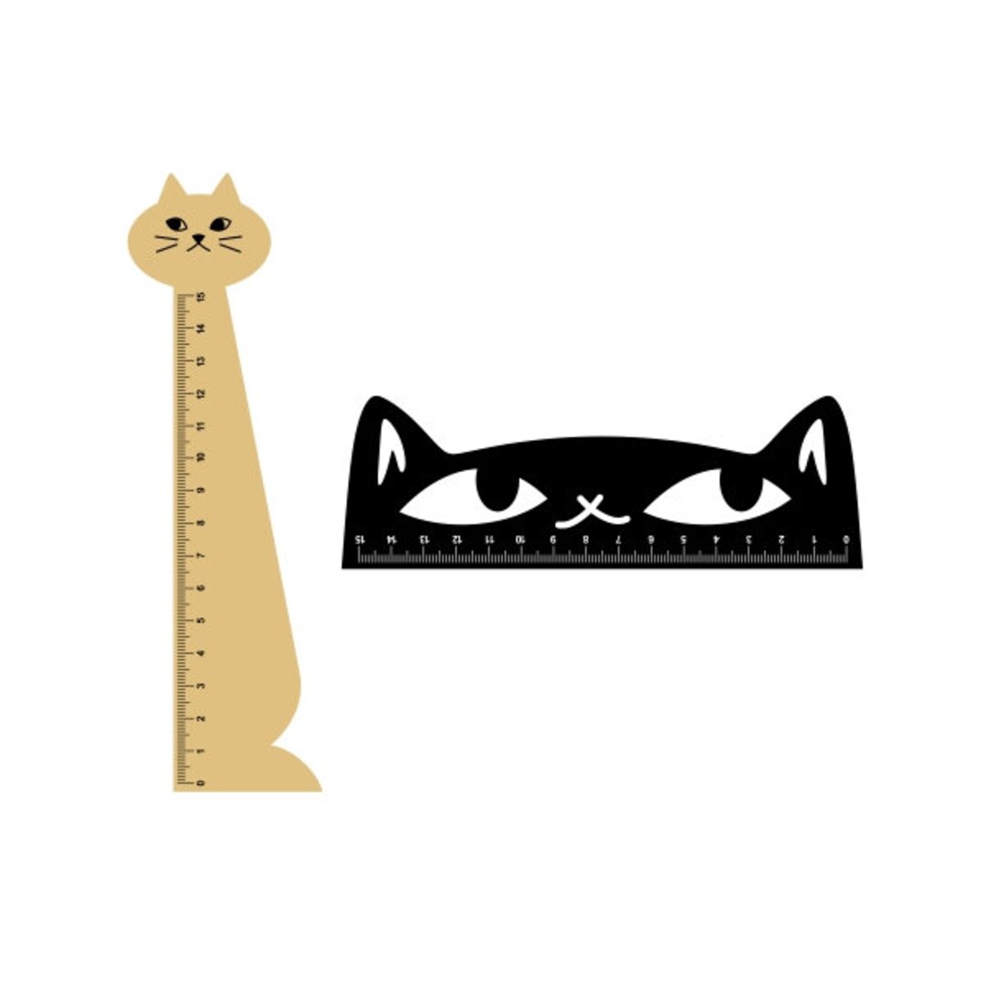 Cute Cat Ruler Cuttable Design SVG PNG DXF & Eps Designs Cricut Cameo ...