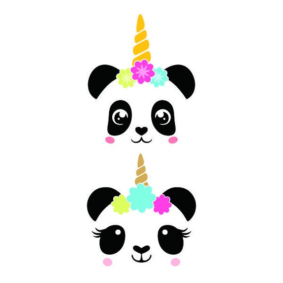 Pandicorn Cuttable Design SVG PNG DXF & Eps Designs Cricut | Etsy