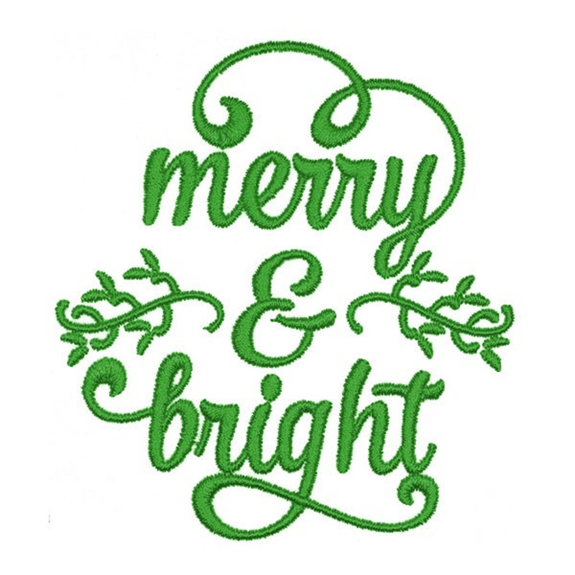 Merry and Bright Embroidery Design Instant Download PES DST - Etsy