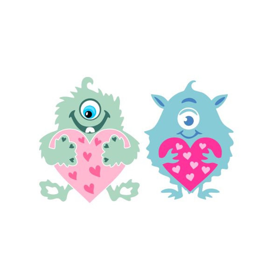 Love Monster Cuttable Design SVG PNG DXF & Eps Designs Cricut Cameo ...