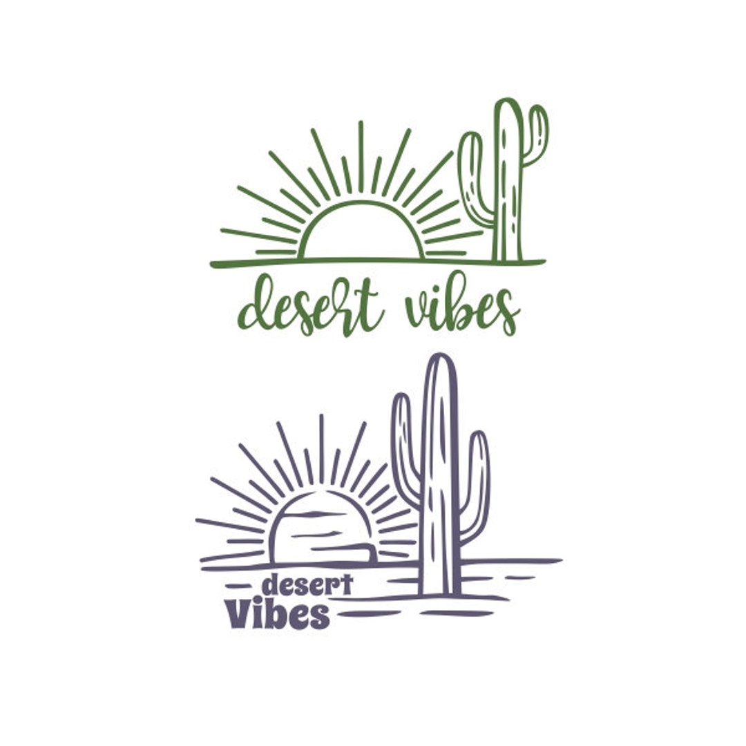 Desert Vibes Cuttable Design SVG PNG DXF & Eps Designs Cricut Cameo ...