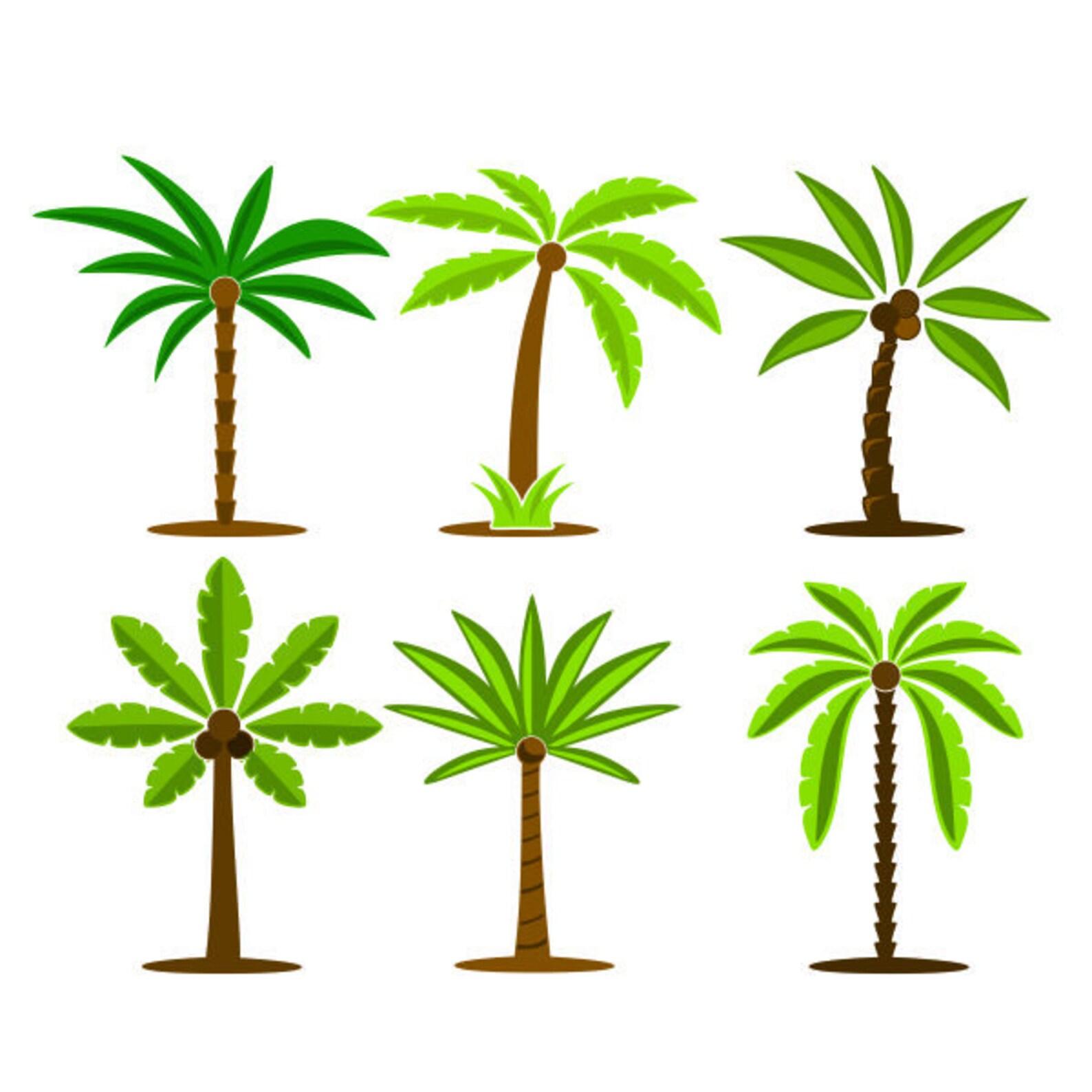 Palm Tree Pack Cuttable Design SVG PNG DXF & Eps Designs | Etsy