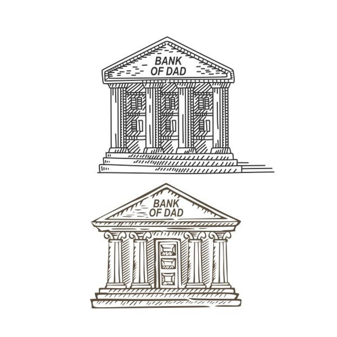 Bank of Dad Cuttable Design SVG PNG DXF & Eps Designs Cricut Cameo File ...