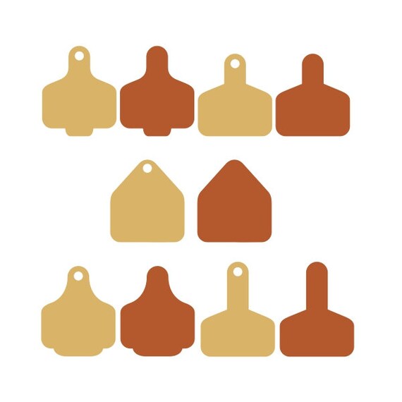 Cow Ear Tags Cuttable Design SVG PNG DXF & Eps Designs Cricut - Etsy