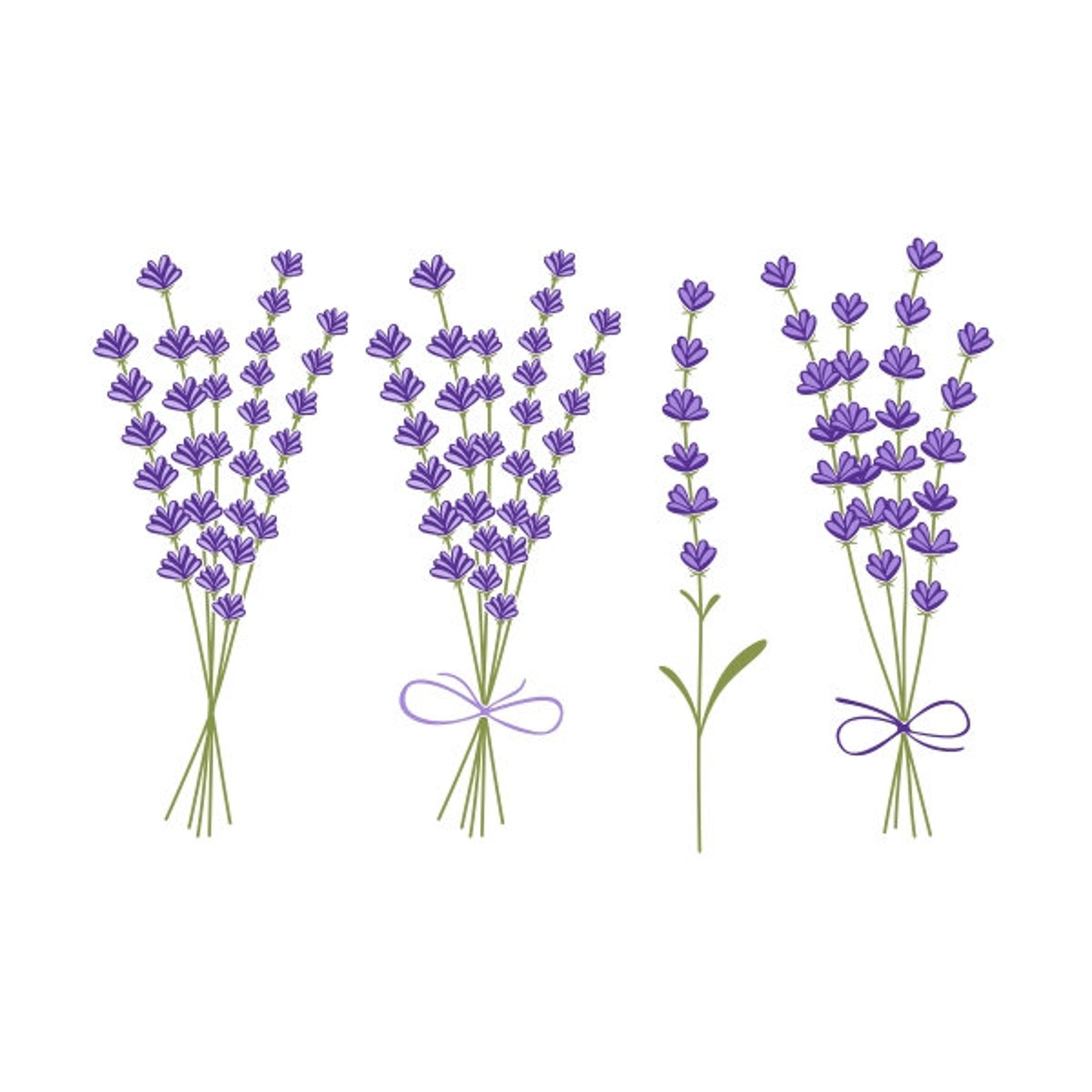 Lavender Flower Bouquet Cuttable Design SVG PNG DXF & Eps | Etsy