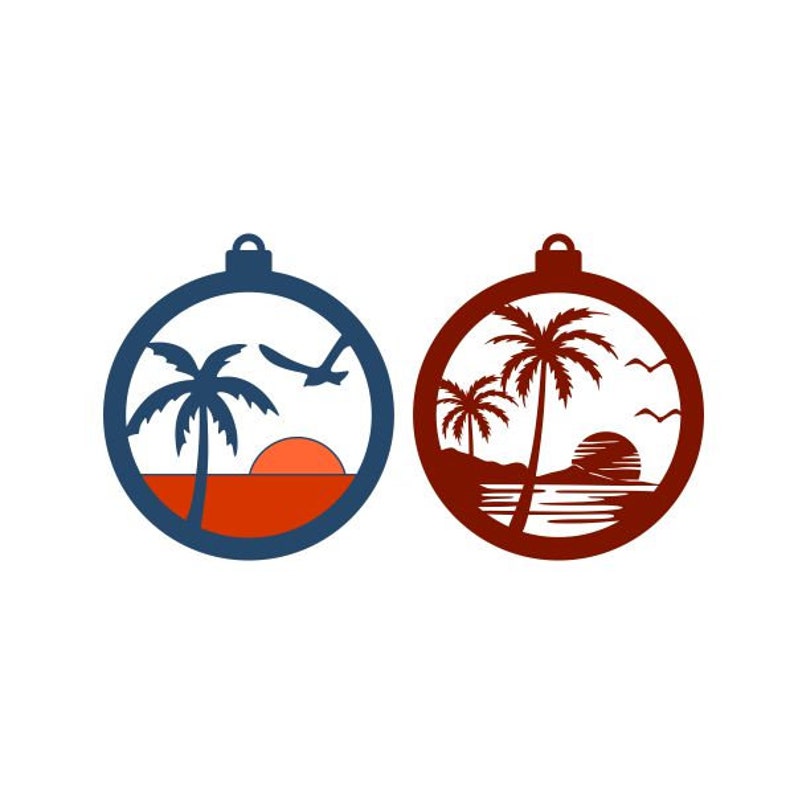Palm Tree and Sunset Cuttable Design SVG PNG DXF & Eps Designs - Etsy