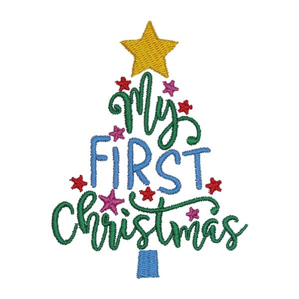 My First Christmas Embroidery Design Instant Download PES | Etsy