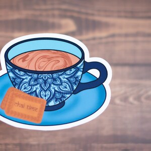 Chai Time Sticker | Desi Sticker | Indian Food Chai Coffee Biscuit ...