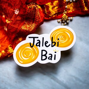 Jalebi Bai Sticker: Indian Dessert, Waterproof Vinyl Decal - Etsy