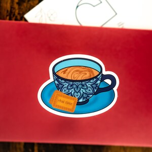 Chai Time Sticker | Desi Sticker | Indian Food Chai Coffee Biscuit ...