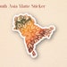 South Asia Map Sticker Desi Sticker Mandala Sticker - Etsy