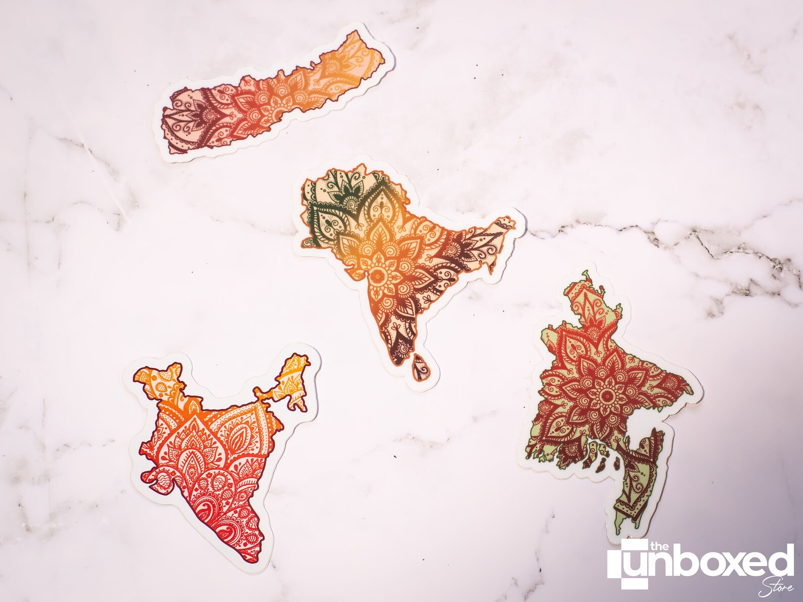South Asia Map Sticker Desi Sticker Mandala Sticker | Etsy