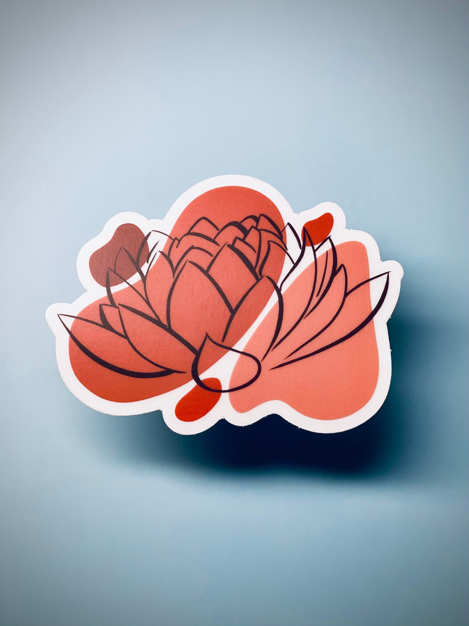 Clear Lotus Flower Sticker Floral Sticker Lotus Sticker | Etsy