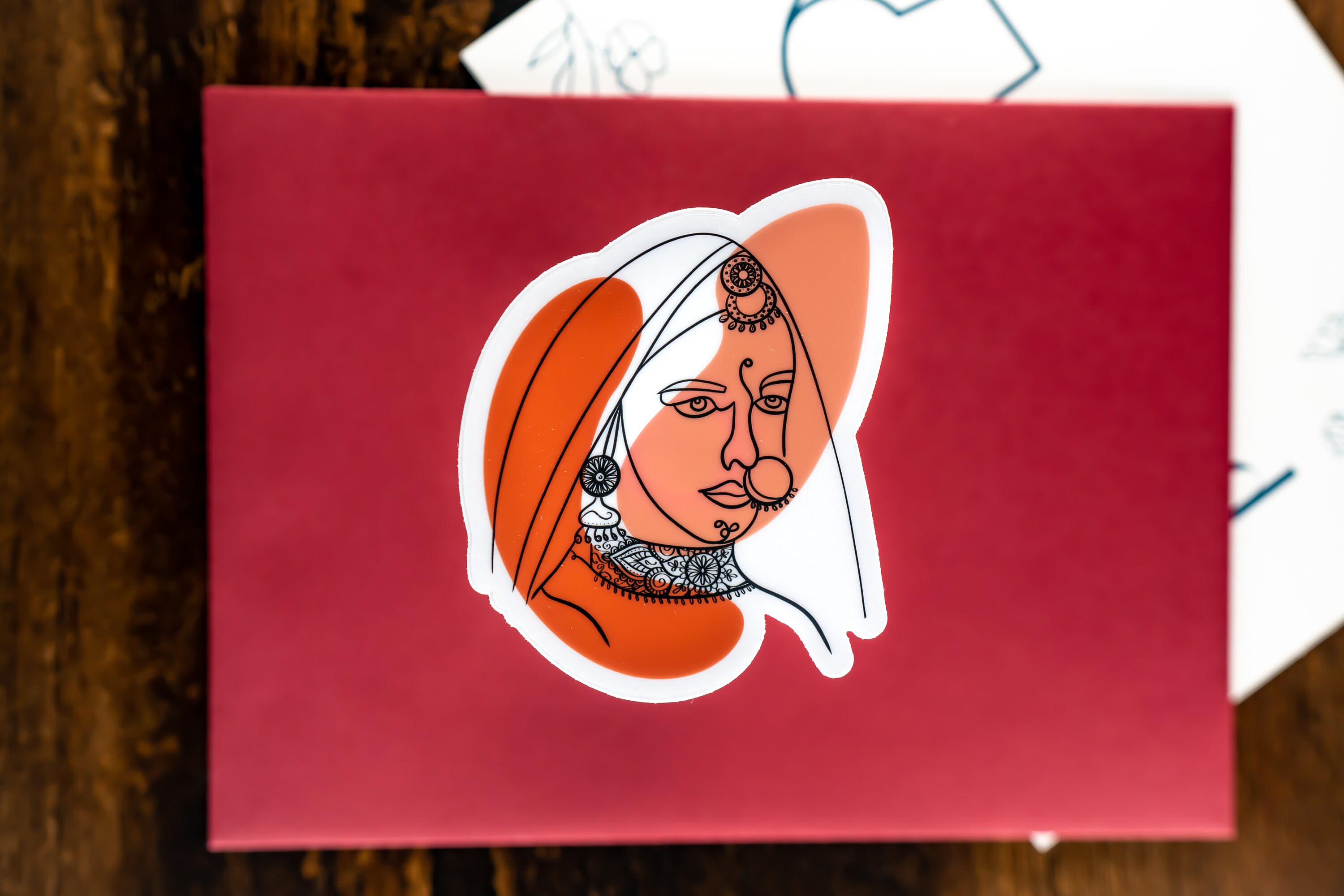 Clear Line Art Sticker: Desi Rani Bollywood Inspired Sticker | Etsy