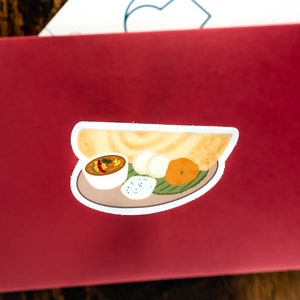 Dosa Sticker: South Indian Food, Waterproof Vinyl Decal - Etsy