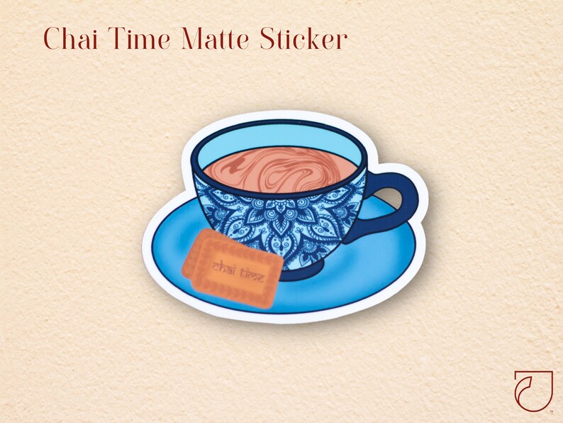 Chai Time Sticker Desi Sticker Indian Food Chai Coffee - Etsy