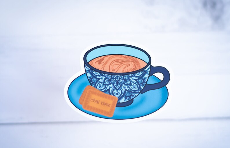 Chai Time Sticker Desi Sticker Indian Food Chai Coffee - Etsy