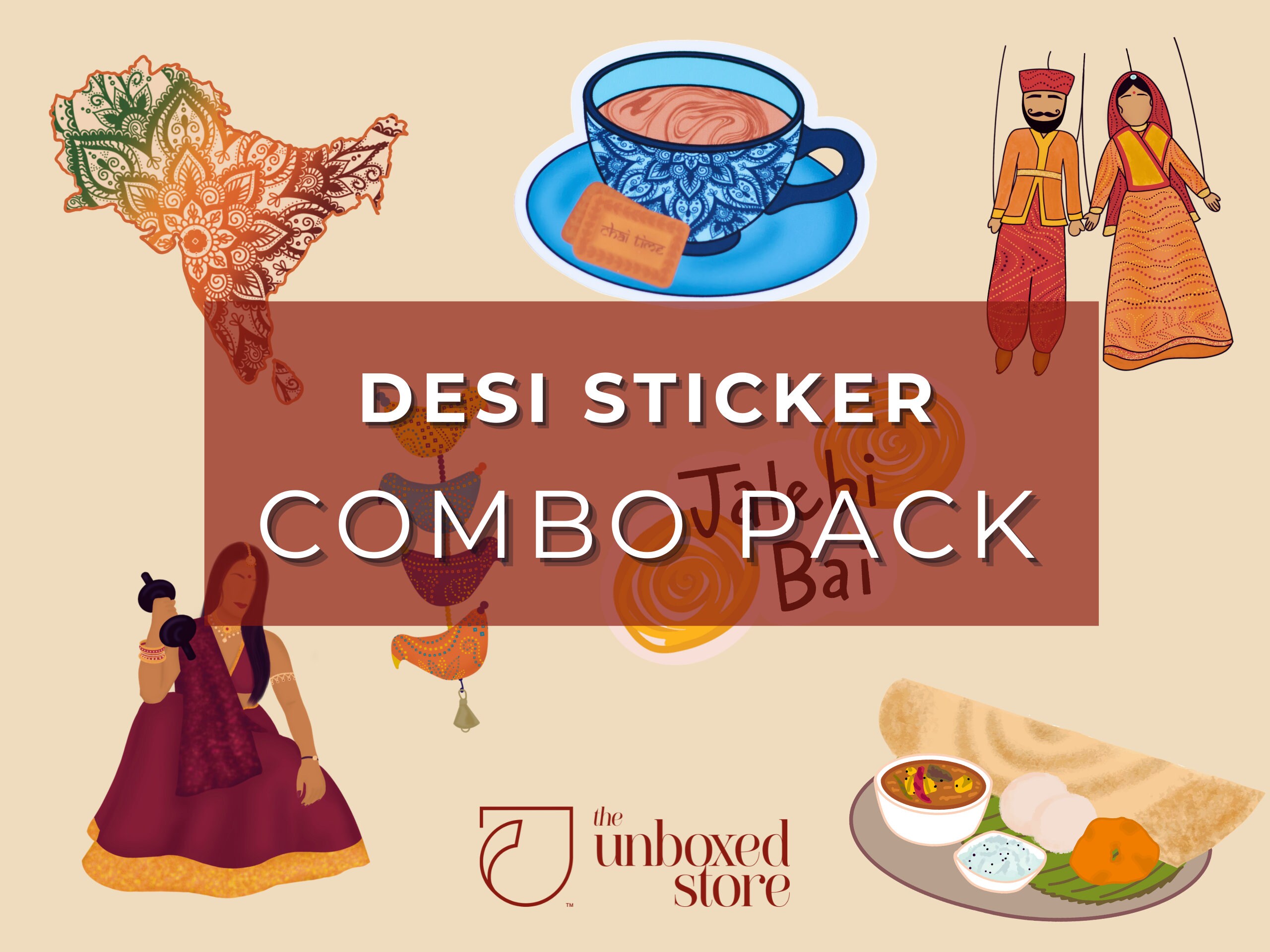 Clear Line Art Sticker: Desi Rani Bollywood Inspired Sticker | Etsy