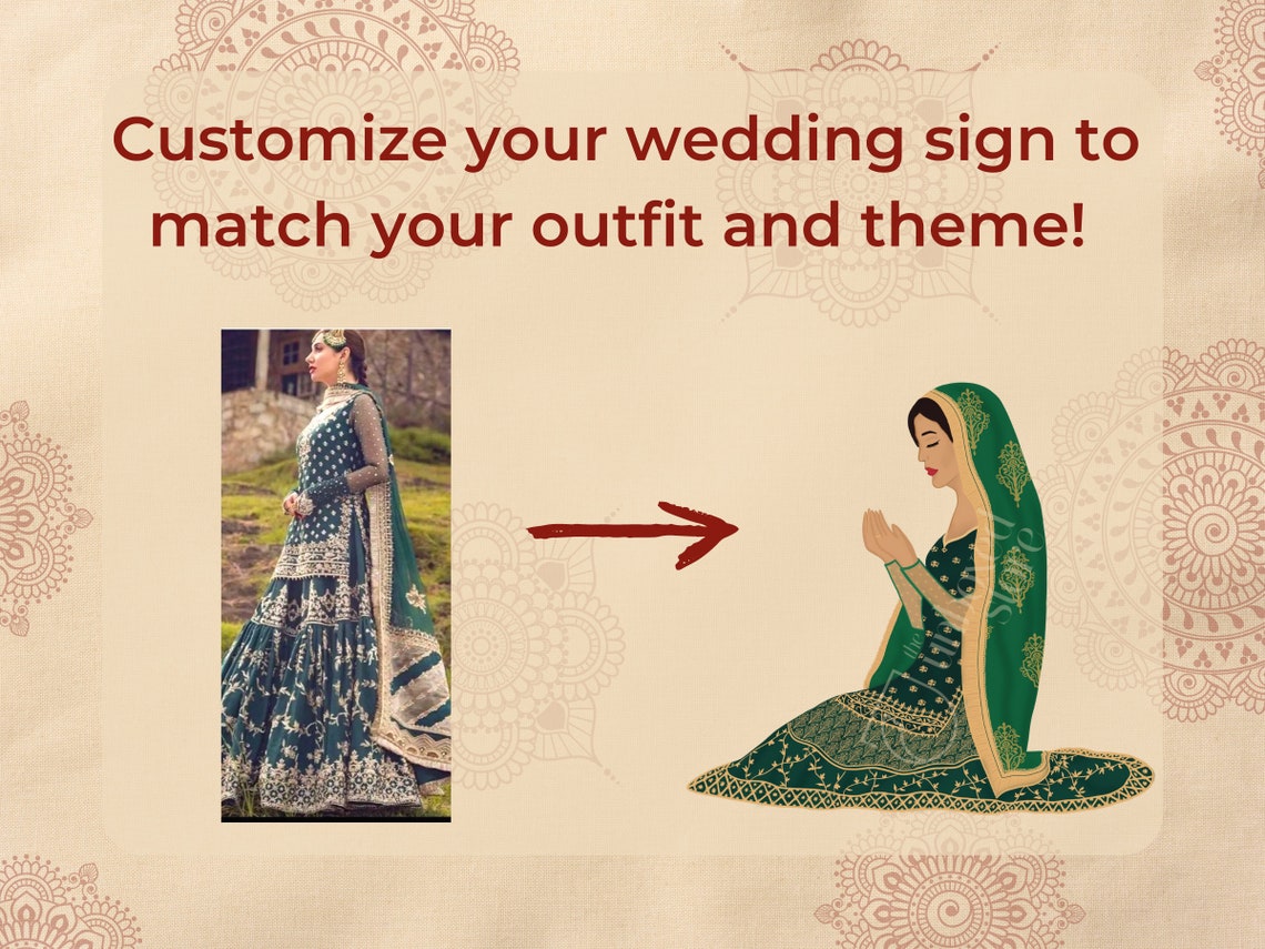 Customizable Baraat Wedding Welcome Sign (digital Download) - Etsy