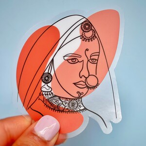 Clear Line Art Sticker: Desi Rani | Bollywood Inspired Sticker ...