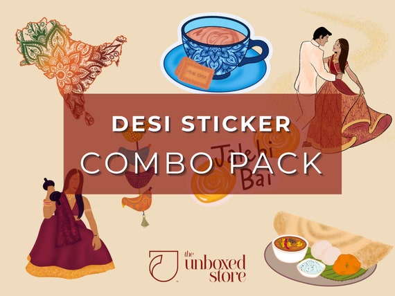 Sticker Set Sticker Value Pack Matte Clear Stickers Desi | Etsy