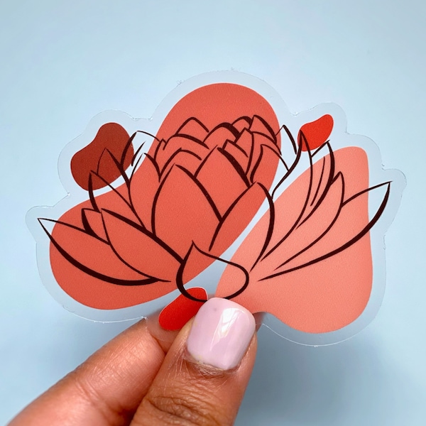 Lotus Flower Sticker - Etsy