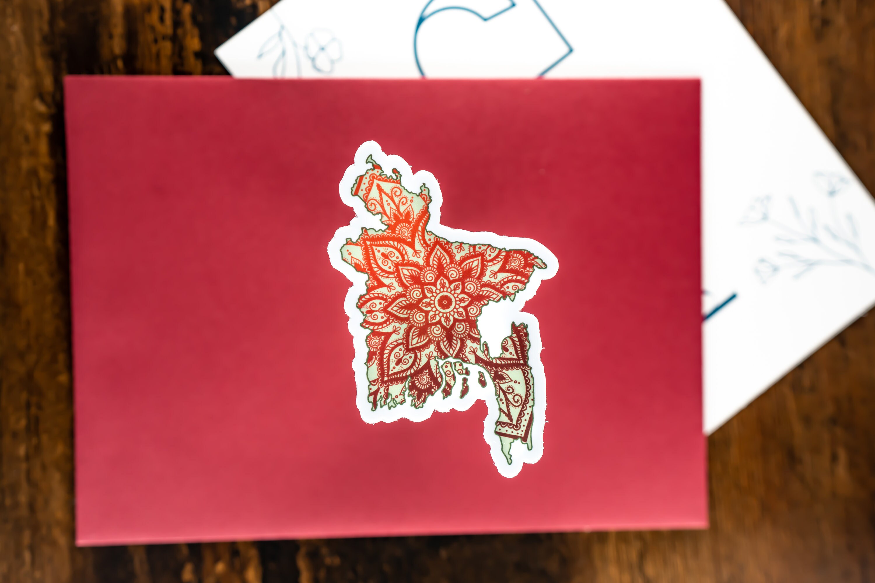 Bangladesh Map Sticker Desi Sticker Mandala Sticker | Etsy