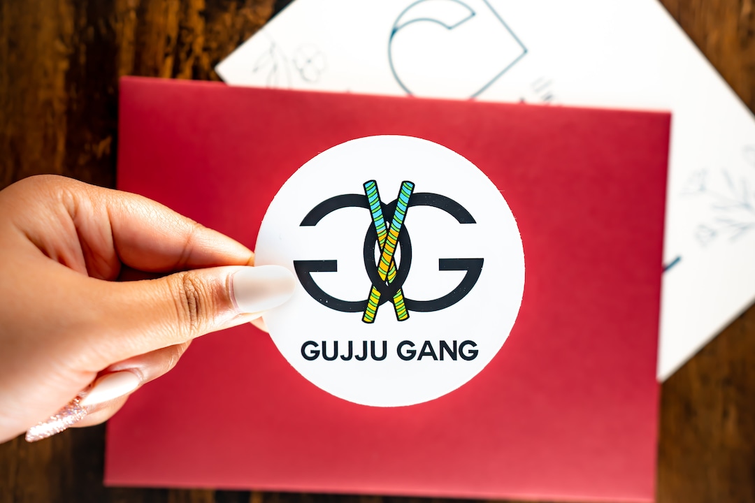 Gujju Gang Glossy Sticker Südasiatische Kunst Gujarati Navratri Dandiya ...