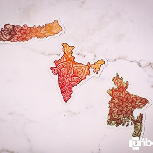 South Asia Map Sticker | Desi Sticker - Mandala Sticker | South Asian ...