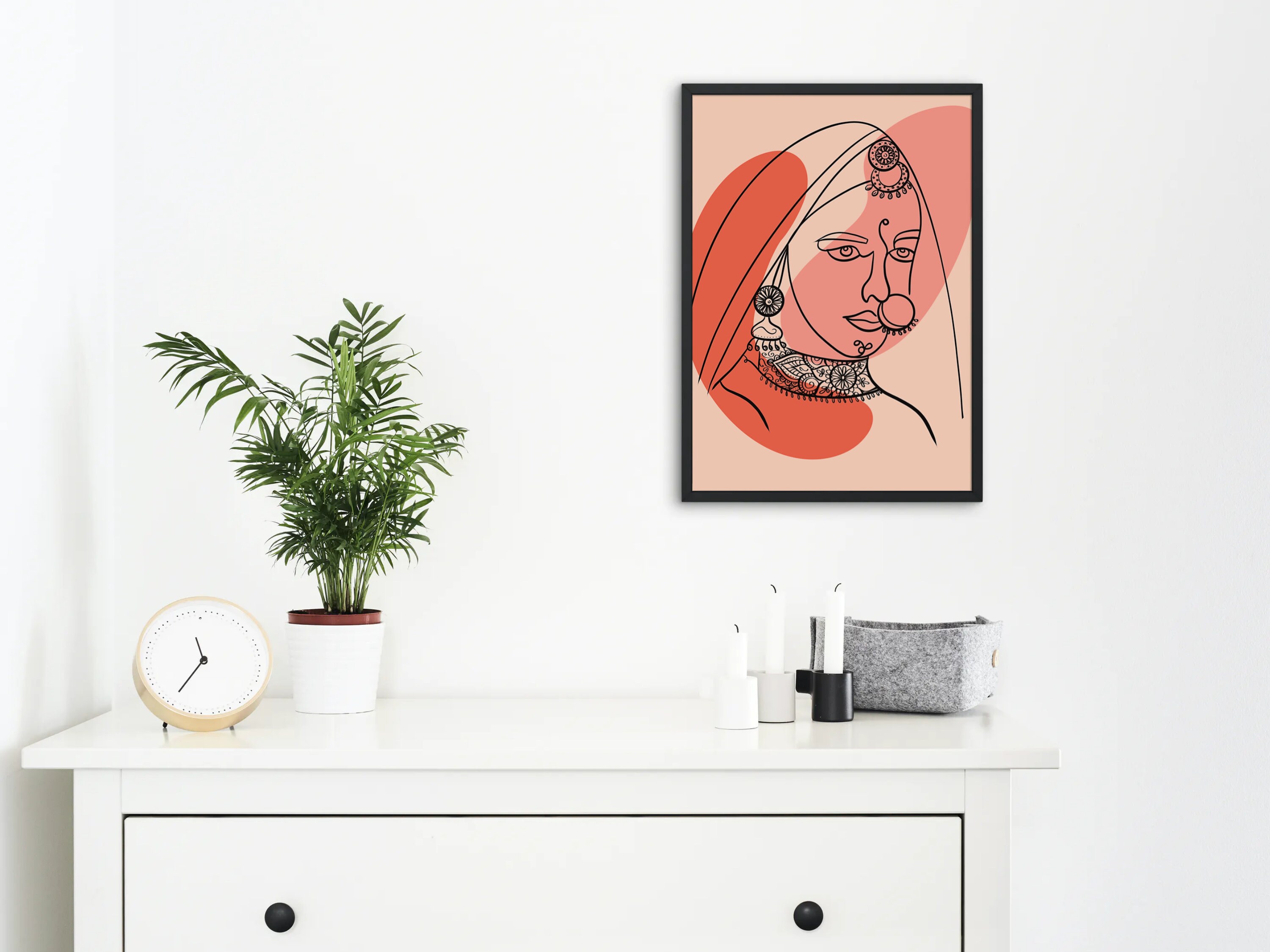 Clear Line Art Sticker: Desi Rani Bollywood Inspired Sticker | Etsy