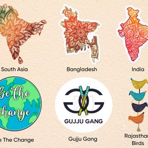 Desi Indian Sticker Set: South Asian Stickers, Laptop Decals - Etsy