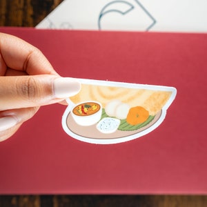 Dosa Sticker: South Indian Food, Waterproof Vinyl Decal - Etsy
