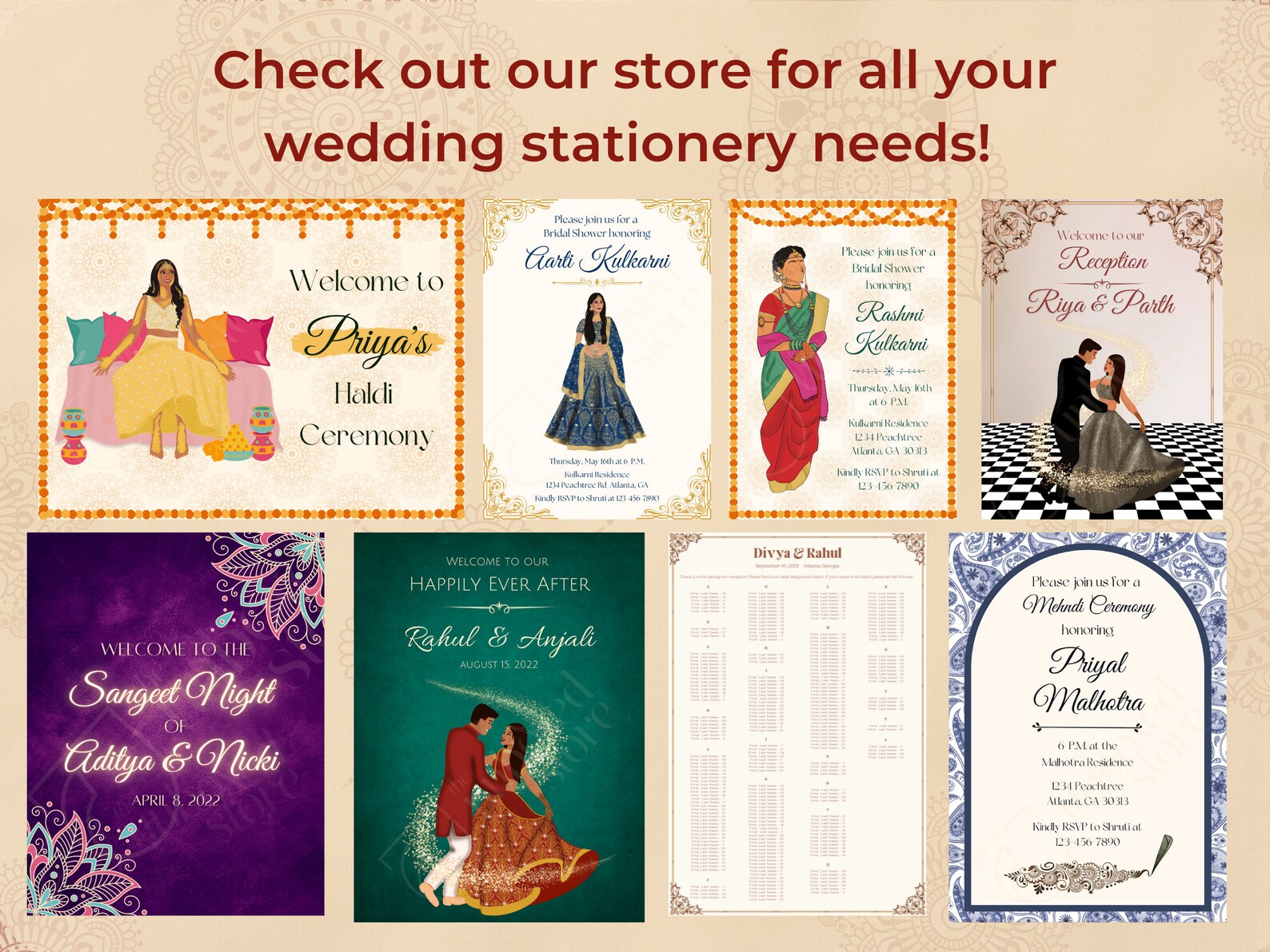 Customizable Baraat Wedding Welcome Sign (digital Download) - Etsy