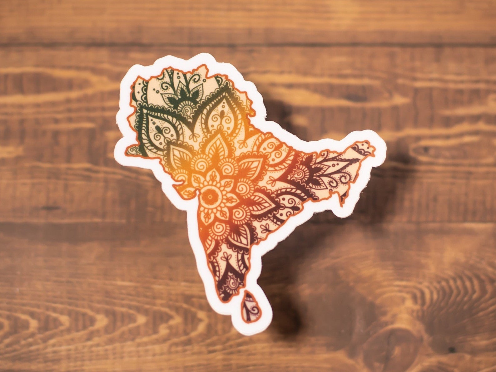 South Asia Map Sticker Desi Sticker Mandala Sticker | Etsy