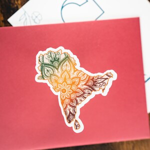 South Asia Map Sticker | Desi Sticker - Mandala Sticker | South Asian ...