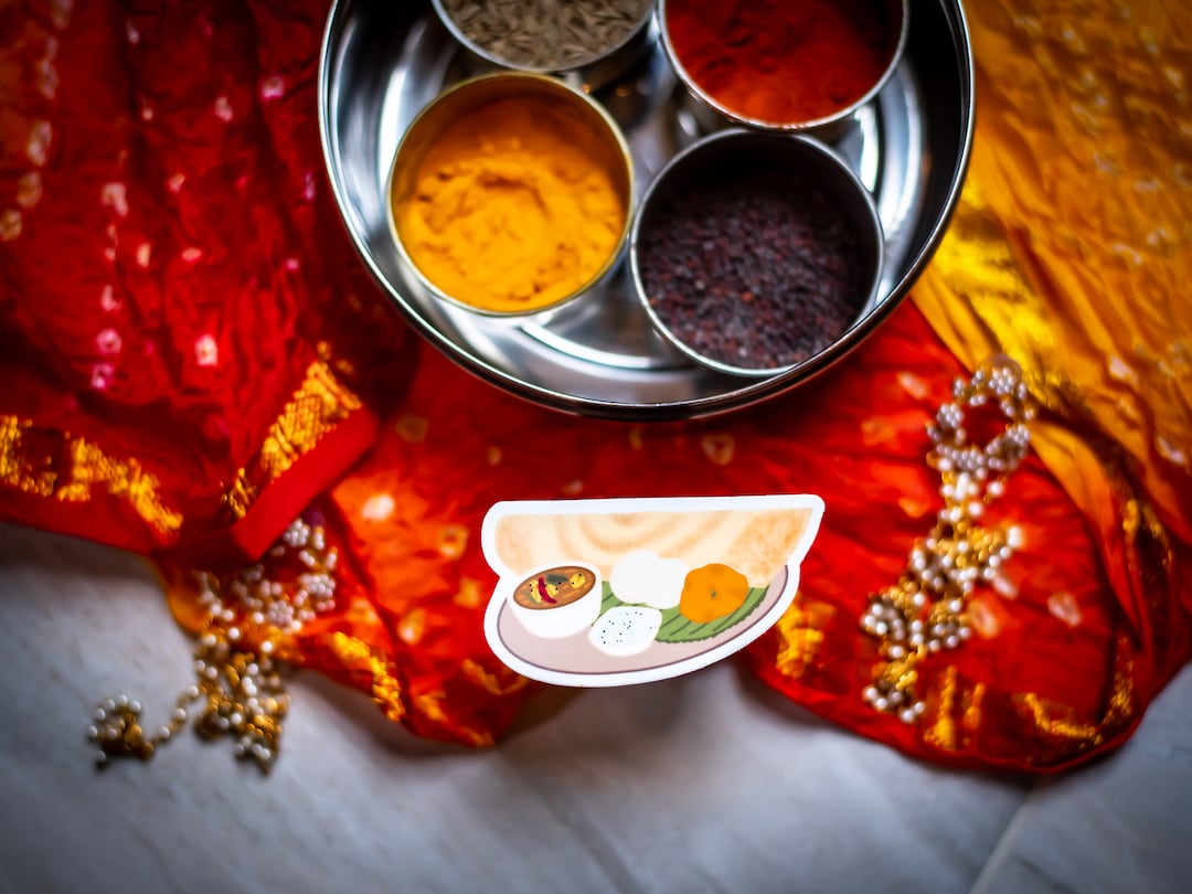 Dosa Sticker: South Indian Food, Waterproof Vinyl Decal - Etsy