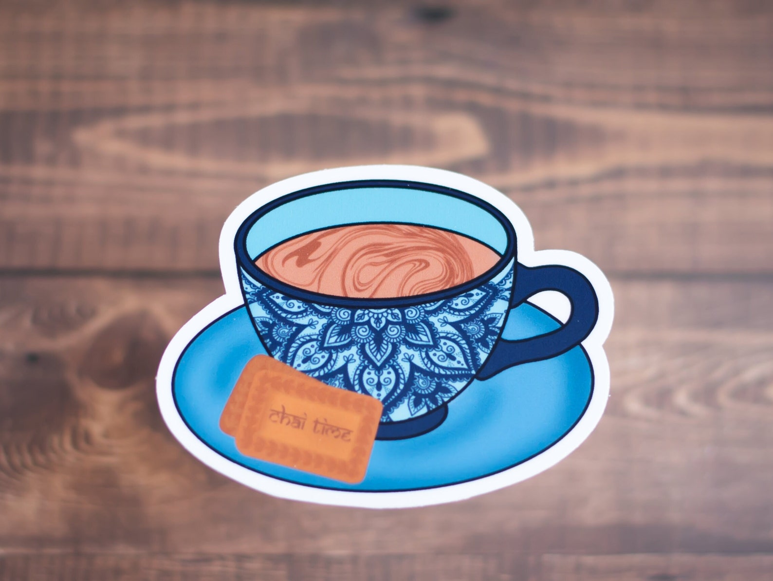 Chai Time Sticker Desi Sticker Indian Food Chai Coffee - Etsy