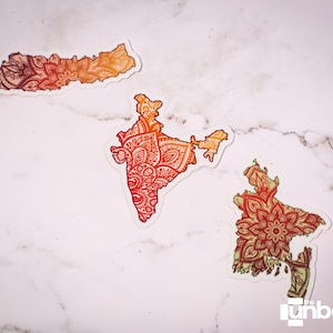 Bangladesh Map Sticker | Desi Sticker - Mandala Sticker | South Asian ...