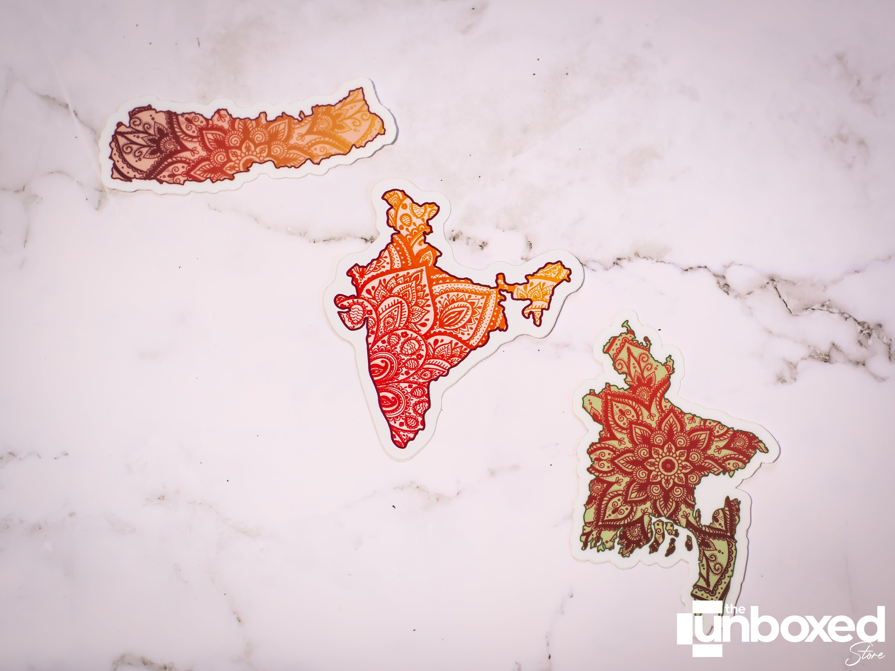 Bangladesh Map Sticker Desi Sticker Mandala Sticker | Etsy