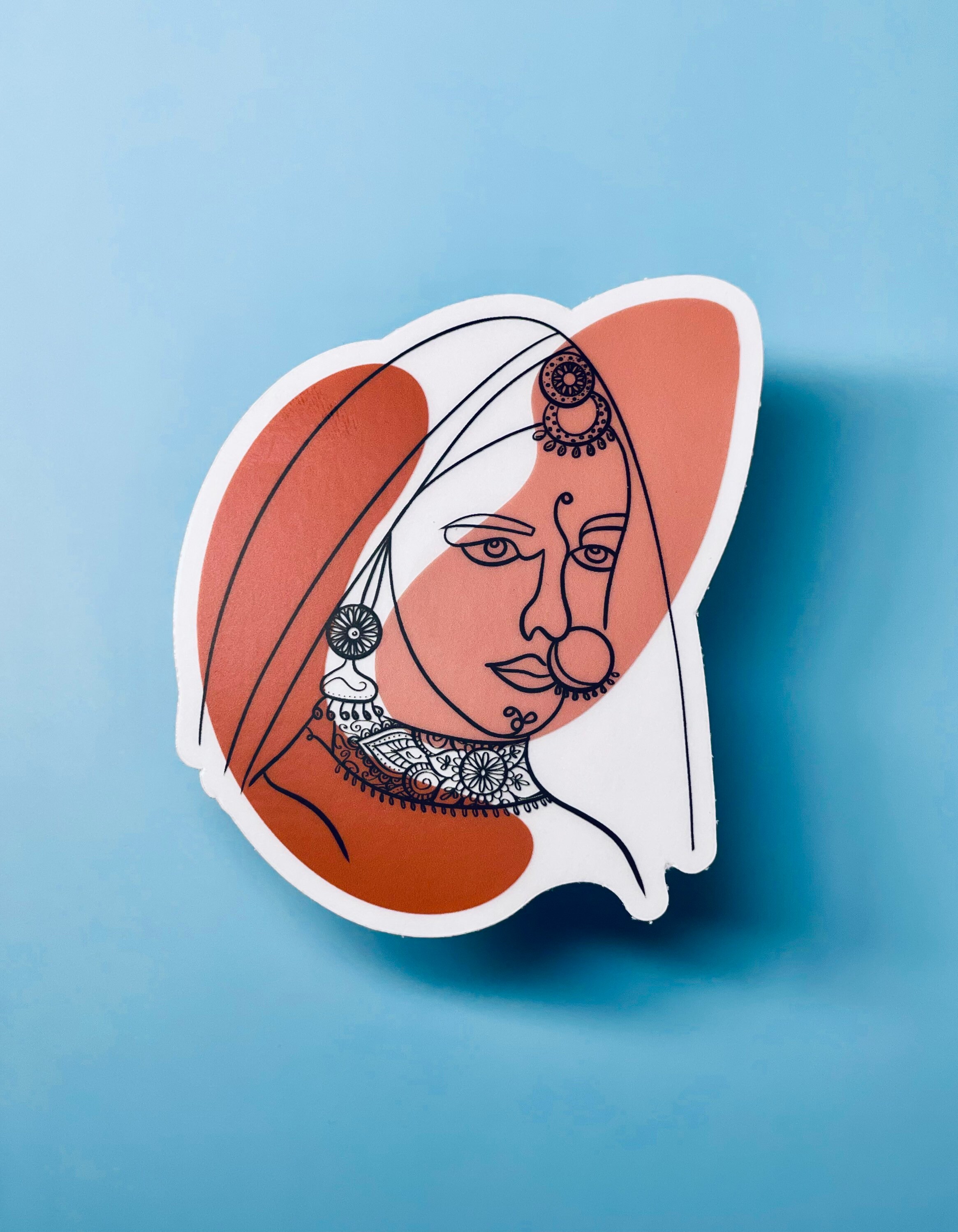 Clear Line Art Sticker: Desi Rani Bollywood Inspired Sticker | Etsy