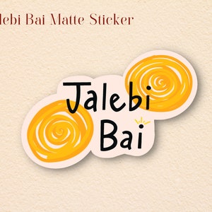 Jalebi Bai Sticker: Indian Dessert, Waterproof Vinyl Decal - Etsy