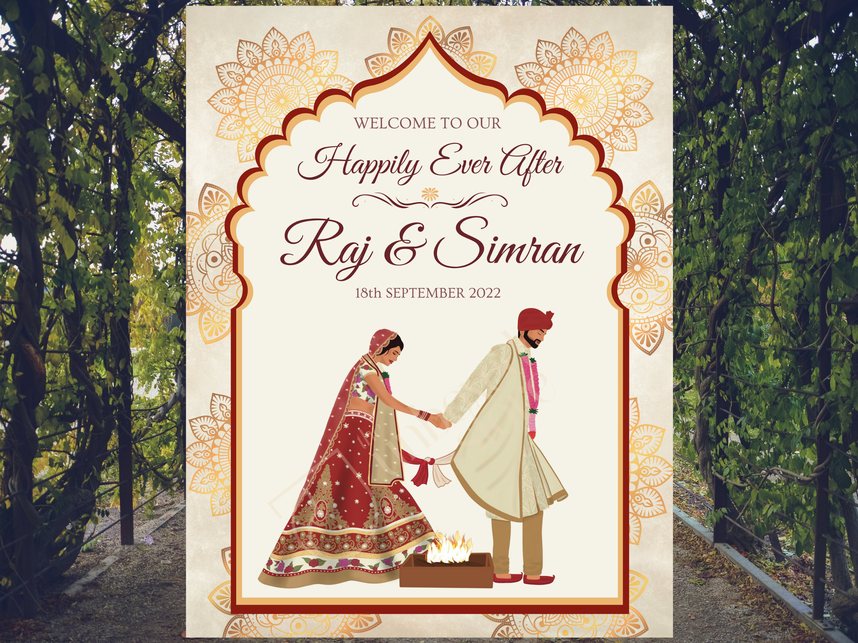 Indian Wedding Welcome Designs