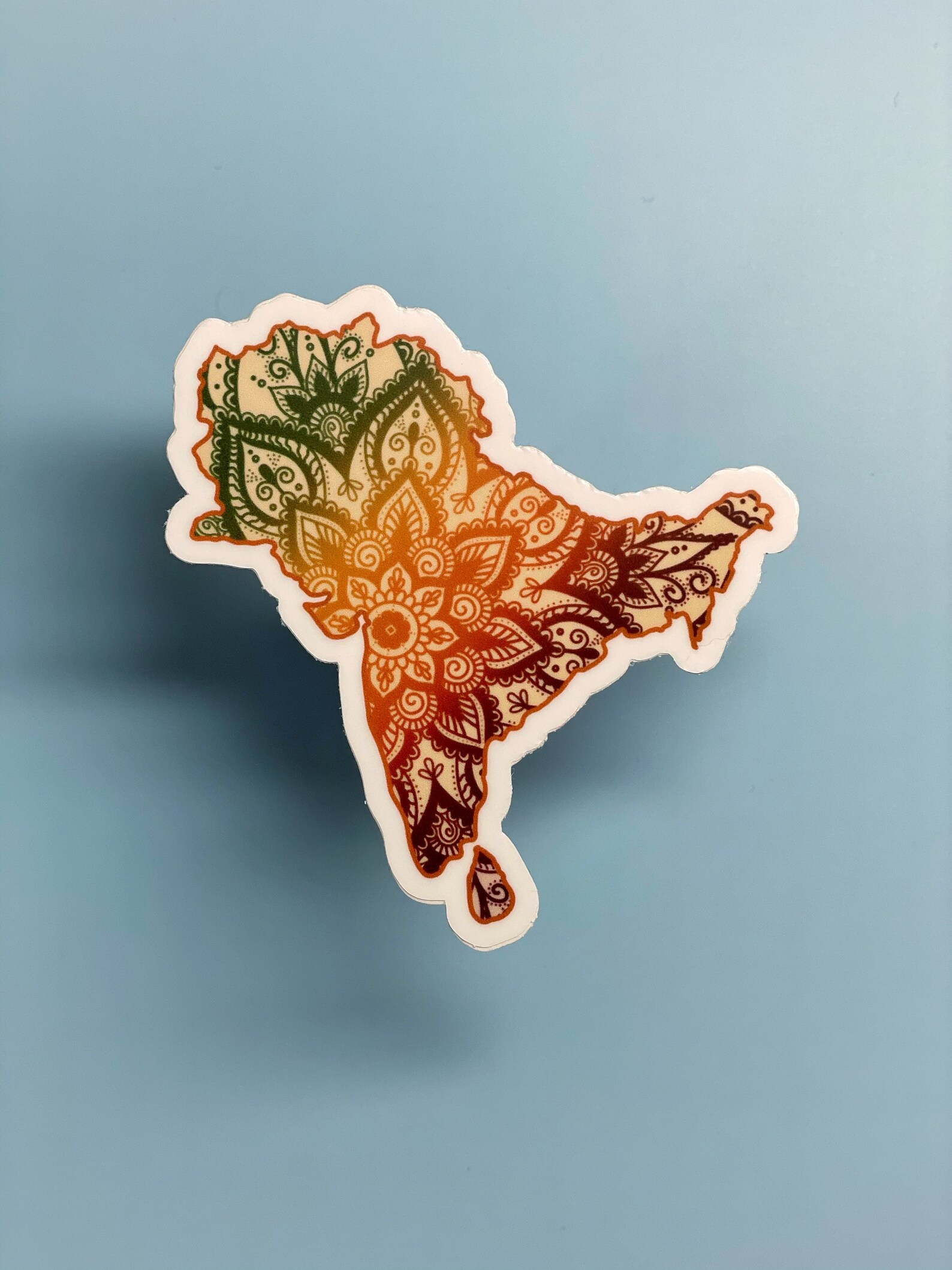 South Asia Map Sticker Desi Sticker Mandala Sticker | Etsy