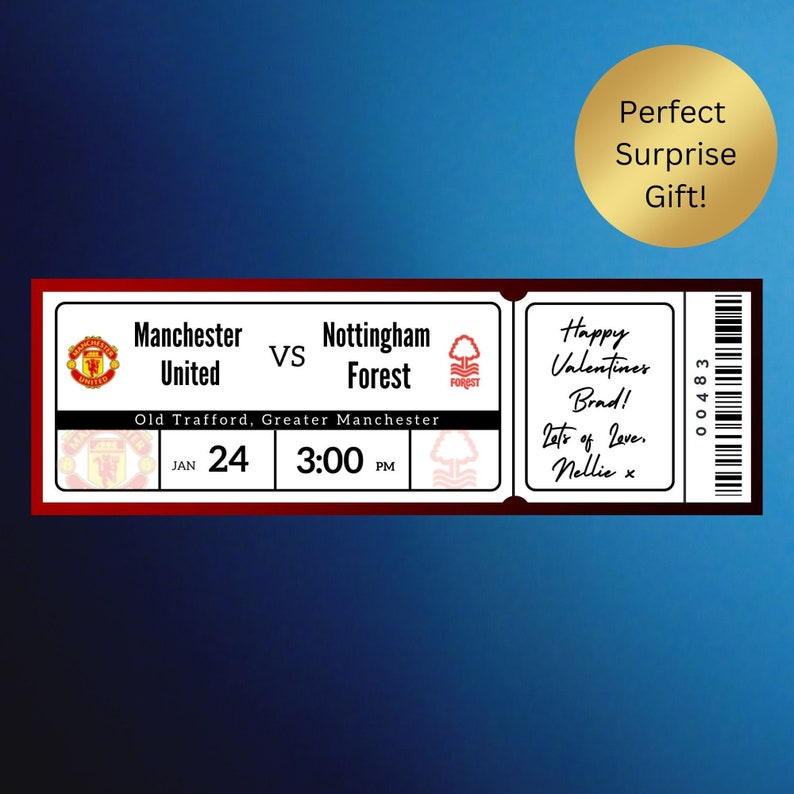 Surprise Ticket | Football Ticket | Sports Ticket | Boarding Pass Style ...